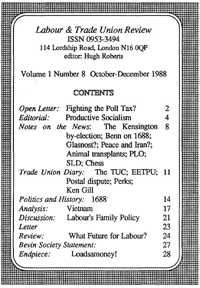 Magazine 008 – October 1988 – Labour Affairs Magazine