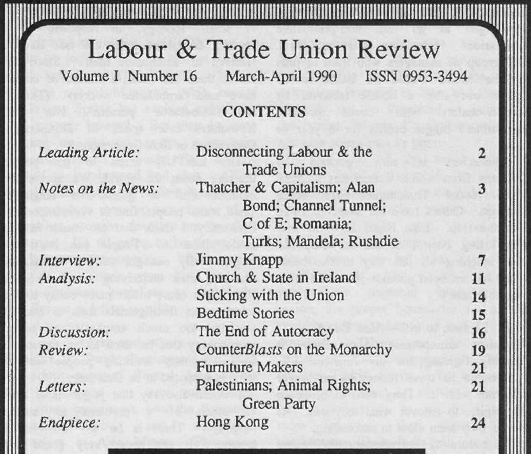 Magazine 016 – March 1990 – Labour Affairs Magazine
