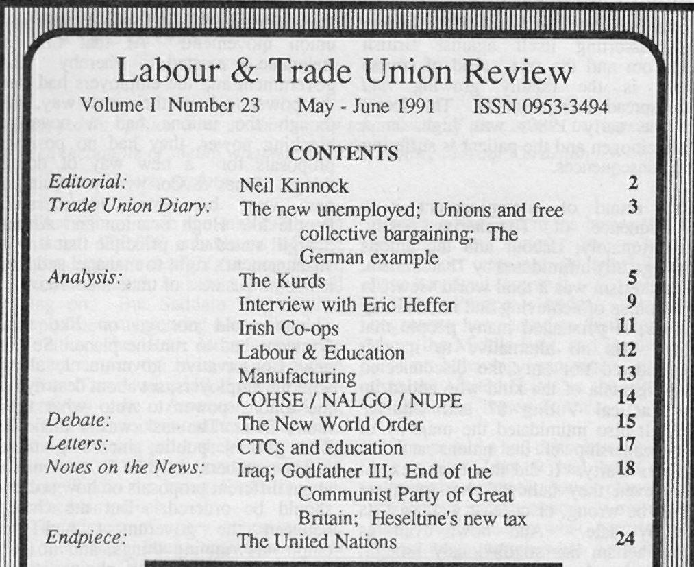 Magazine 023 – May 1991 – Labour Affairs Magazine