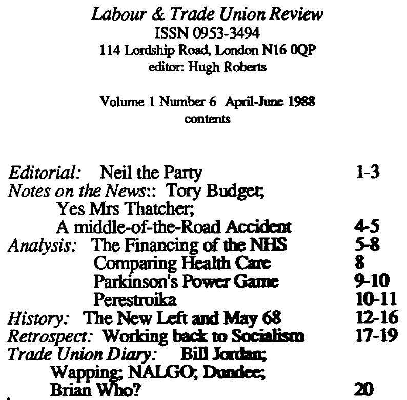 Magazine 006 – April 1988 – Labour Affairs Magazine