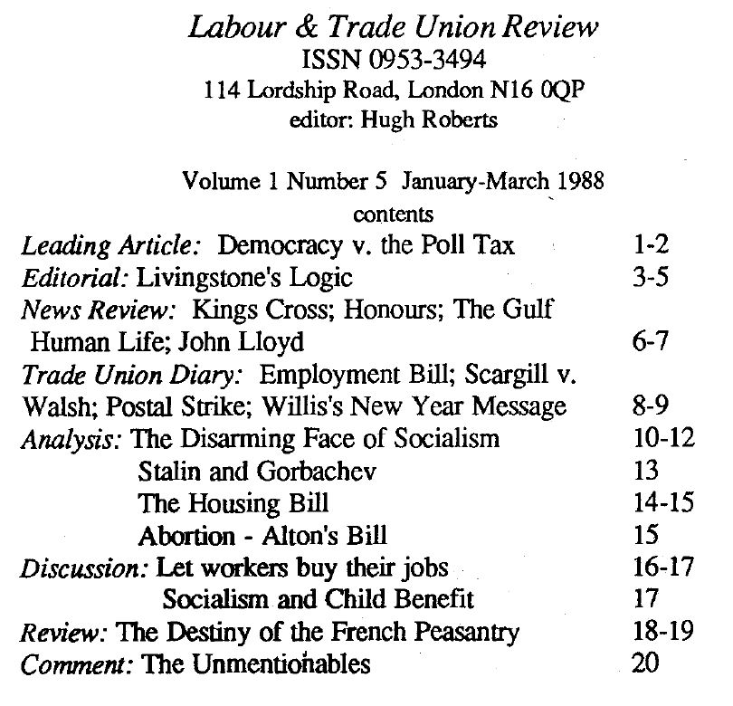 Magazine 005 – January 1988 – Labour Affairs Magazine