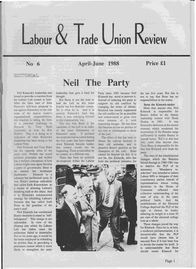 Magazine 006 – April 1988 – Labour Affairs Magazine