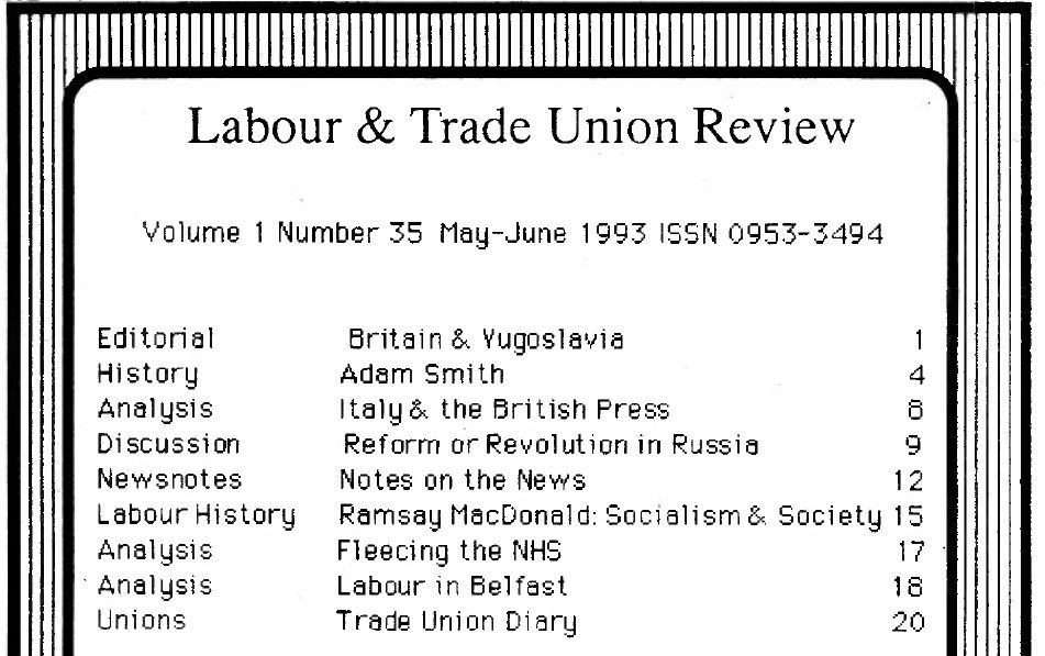 Magazine 035 – May 1993 – Labour Affairs Magazine